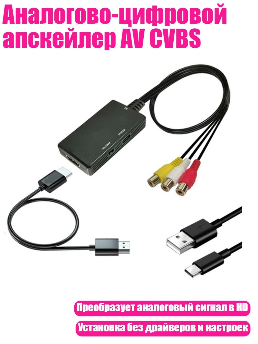 Аналогово-цифровой апскейлер AV CVBS
