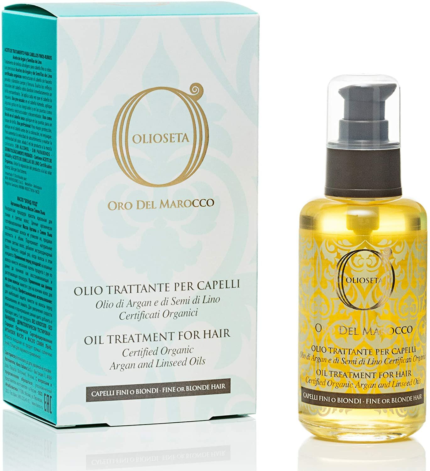 BAREX Olioseta Oro Del Marocco Масло блонд-уход для волос, 100 мл