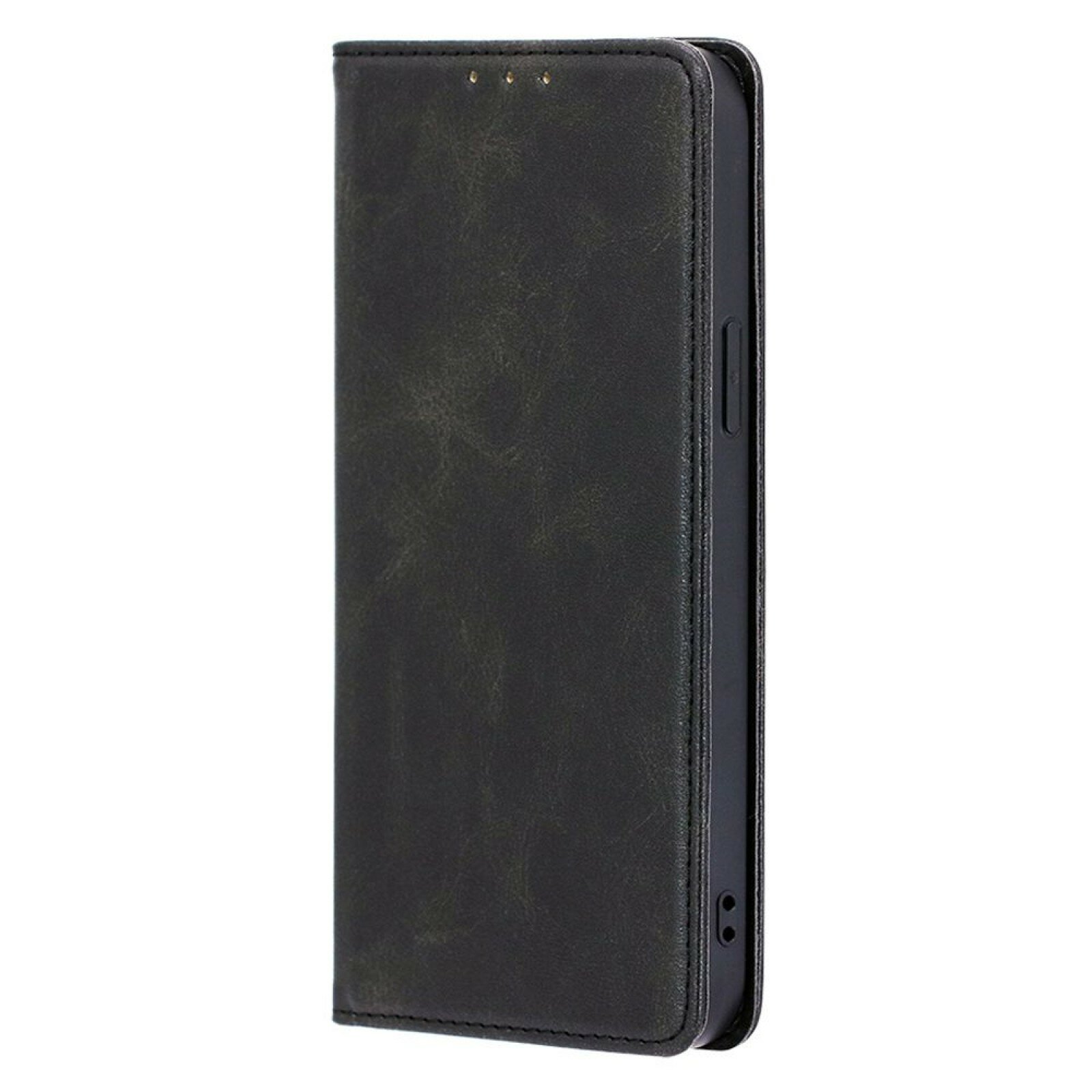 Чехол-книжка MyPads для Huawei Nova 11i из натуральной телячьей кожи с магнитным замком, черный