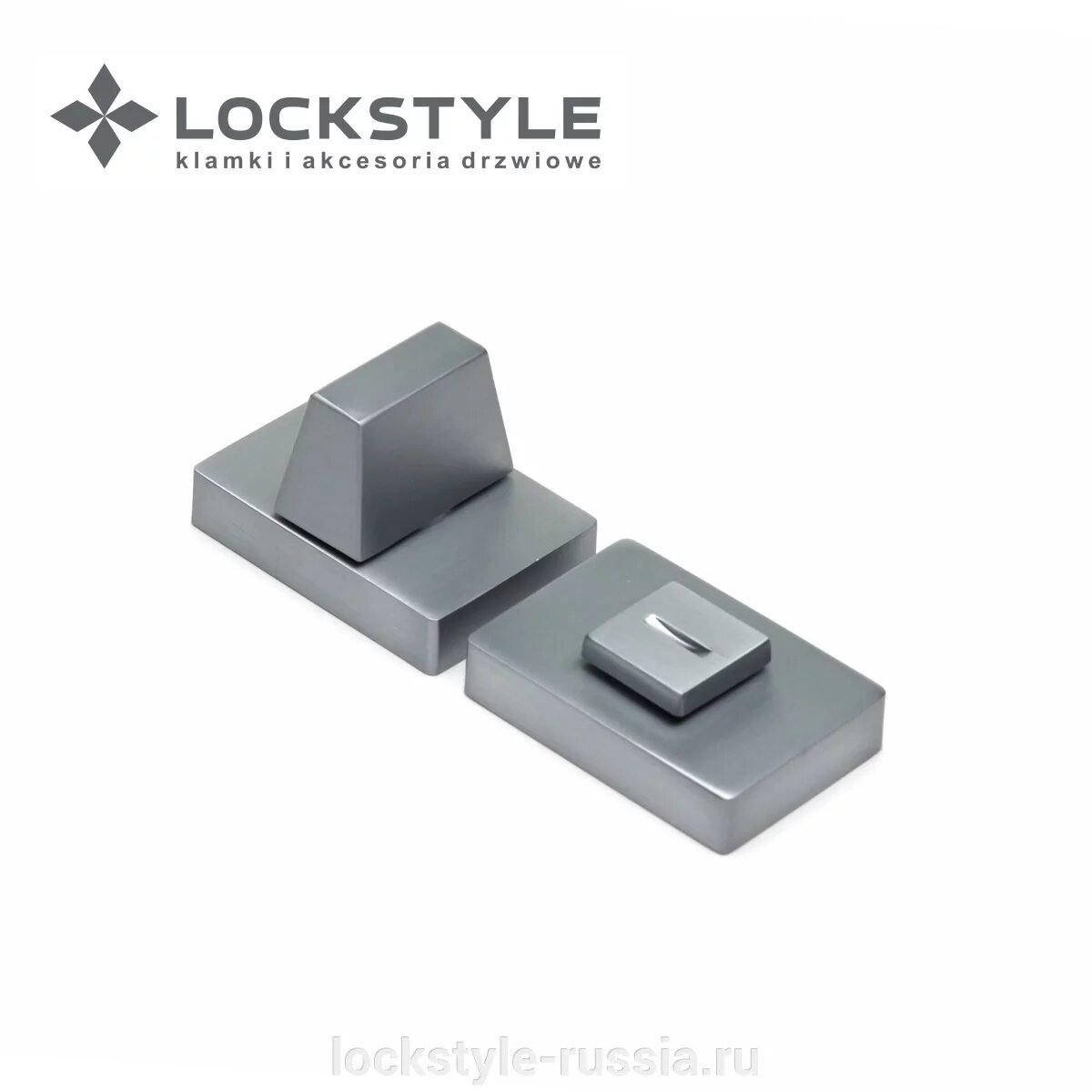 Накладка дверная с поворотной кнопкой, фиксатор LOCKSTYLE WC MPR цвет CBM (матовый хром), 020233500