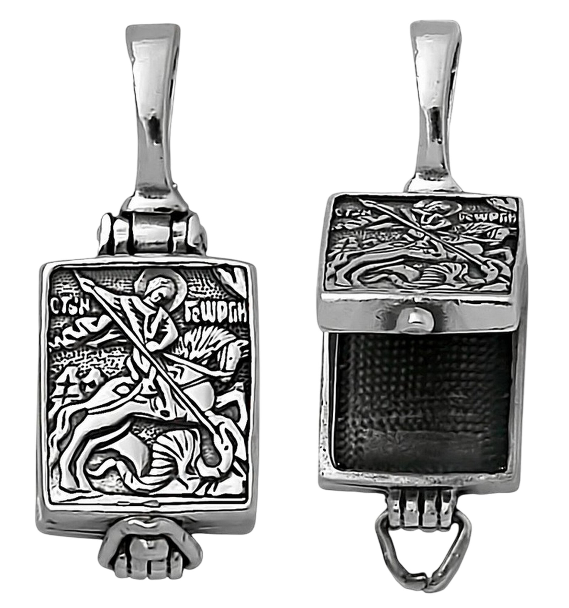 Подвеска, серебро, 925 проба, чернение