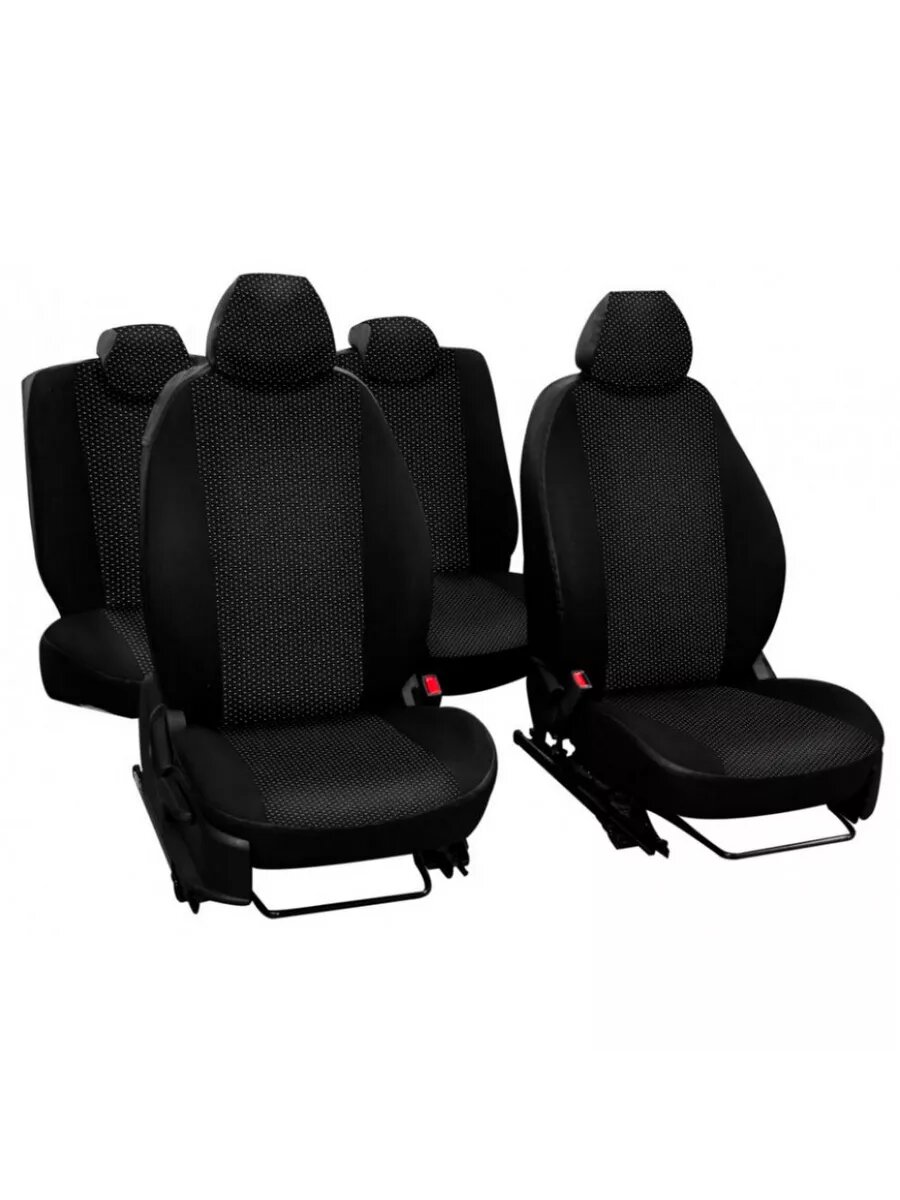 Чехлы Рено Логан 1 Экокожа+Жаккард