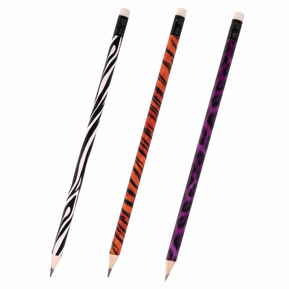 Карандаш чернографитный юнландия "африка", HB, с ластиком, корпус ассорти (10шт)