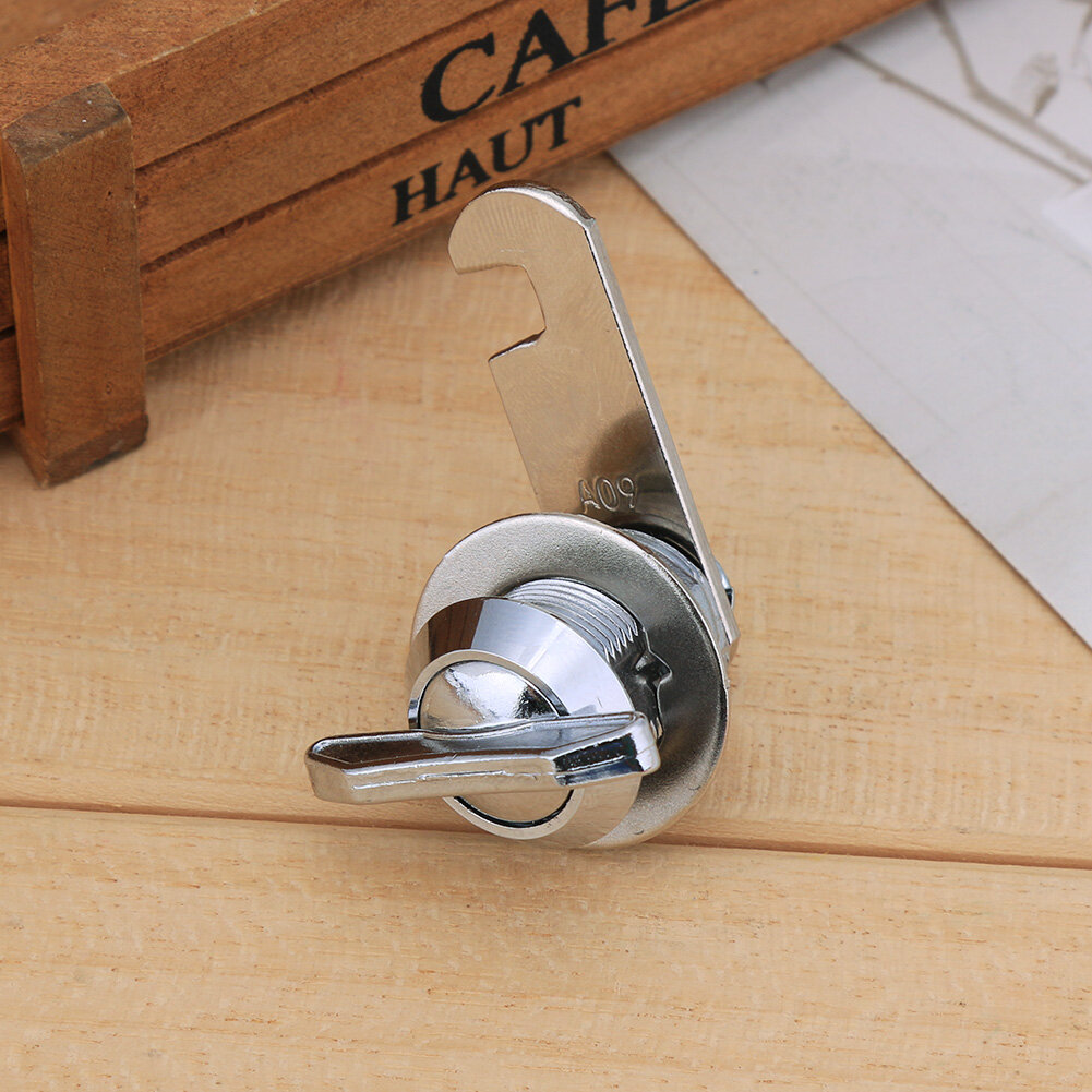 Безключевой поворотный замок для почтовых ящиков и шкафов, хромированный, длина цилиндра 25 мм