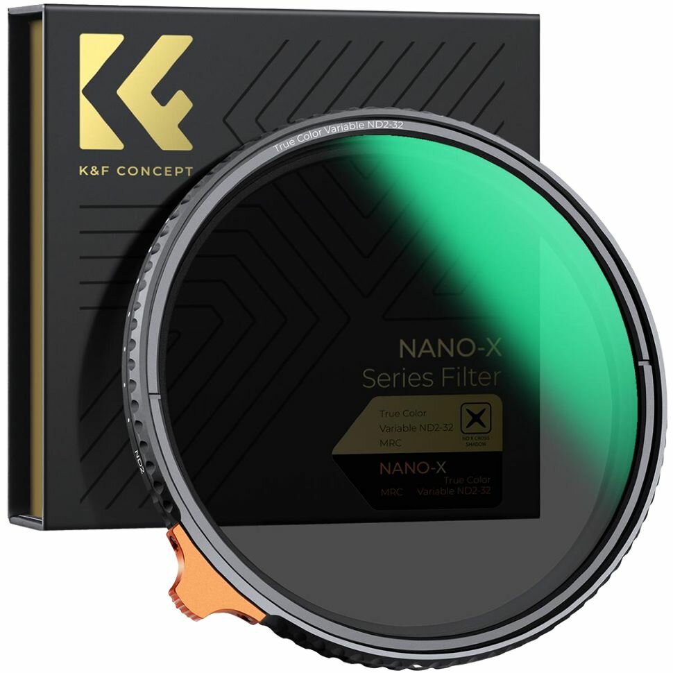 Светофильтр K&F Concept Nano-X ND2-32 67мм, гидрофобная поверхность