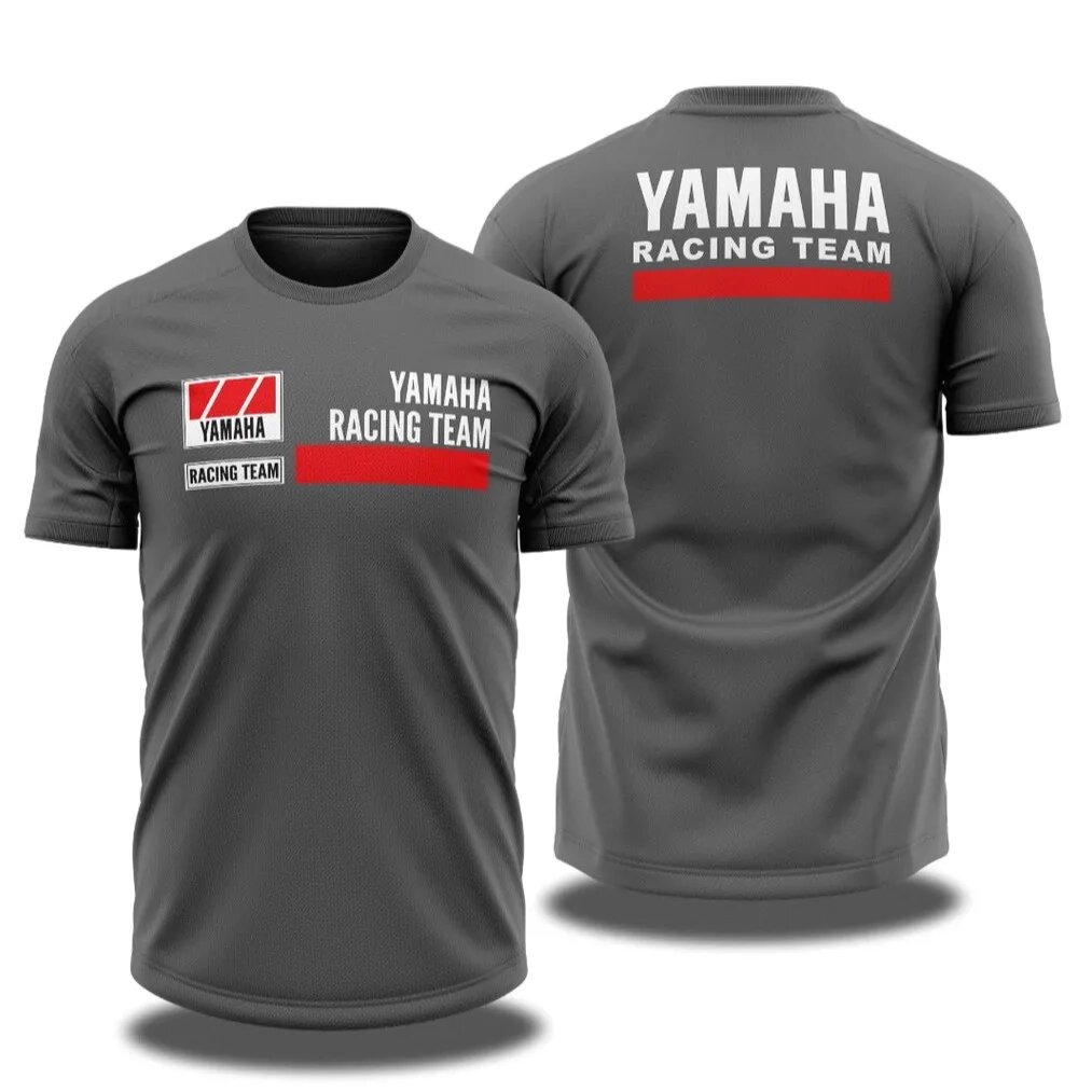 Лето 2021, футболка из трикотажа для мотоцикла Yamaha, свободная посадка, с Серый, L, color9