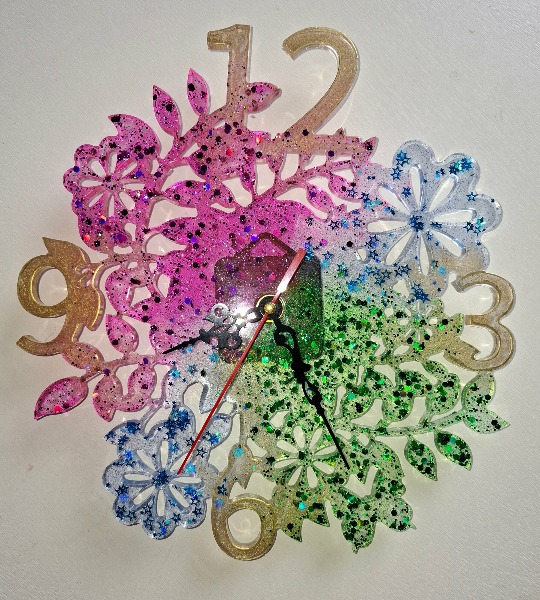 Часы настенные из эпоксидной смолы