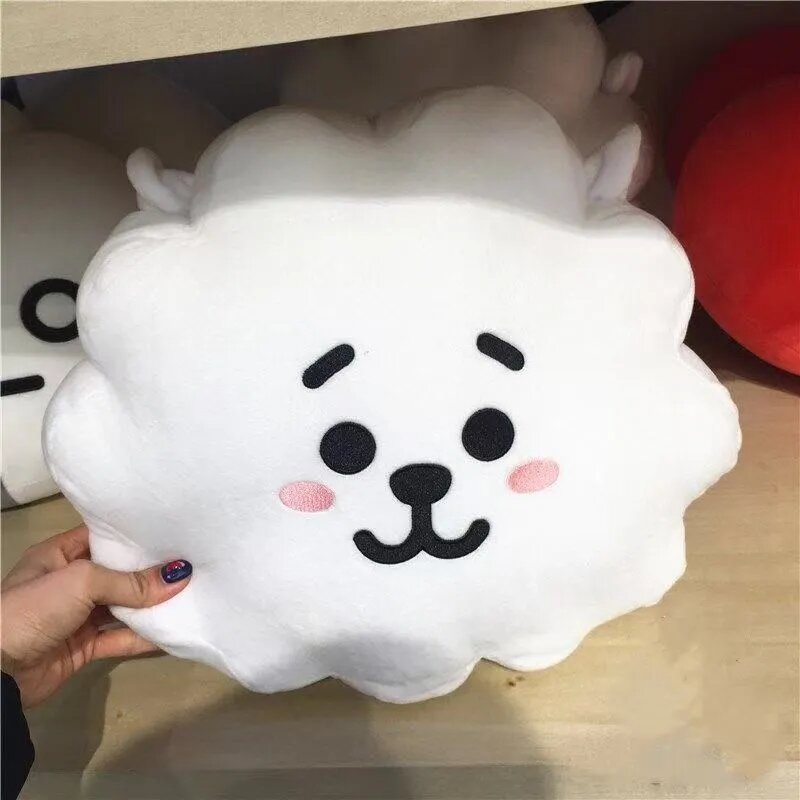 Подушка-валик для сна 40x50см с героем BT21 RJ, мягкая плюшевая подушка для детей и взрослых