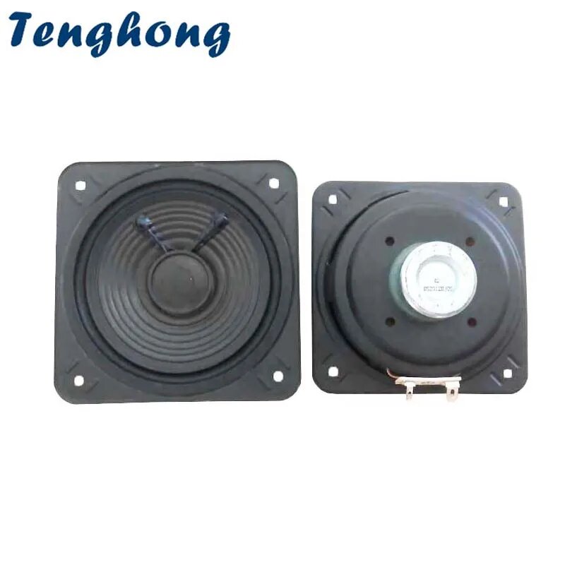 2 шт, 4-дюймовый, 105 мм, ультратонкий средний басовый динамик, 4 Ом, 15 Вт, низкочастотный динамик, обратный складной резиновый край, громкоговоритель для домашнего кинотеатра