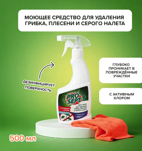 Моющее средство PROSEPT для удаления плесени и грибка, 500мл