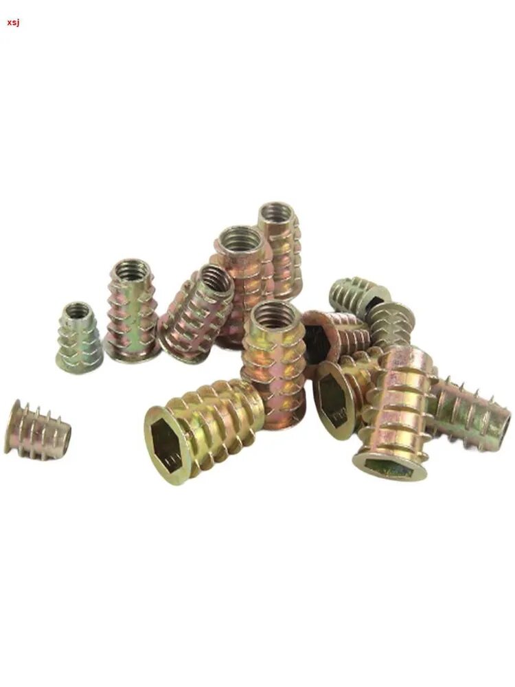 Футорка гайка мебельная металлическая конусная М5*10, 100 шт