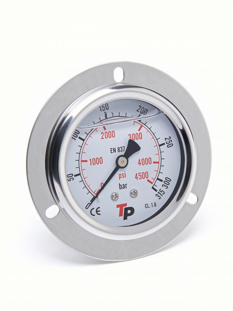 Манометр гидравлический виброустойчивый фланцевый D63 мм 0-315 bar 1/4BSP TP