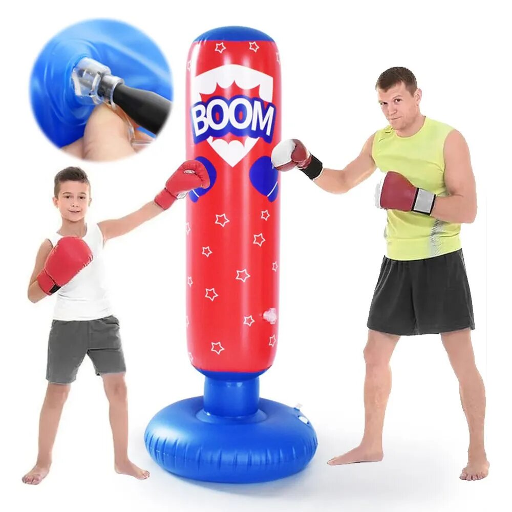 Milochic Набор инвентаря для бокса Надувная груша 120 см для домашних тренировок