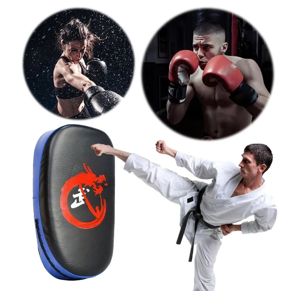 Боксерские лапы для тайского бокса, красные, из искусственной кожи, для тренировок