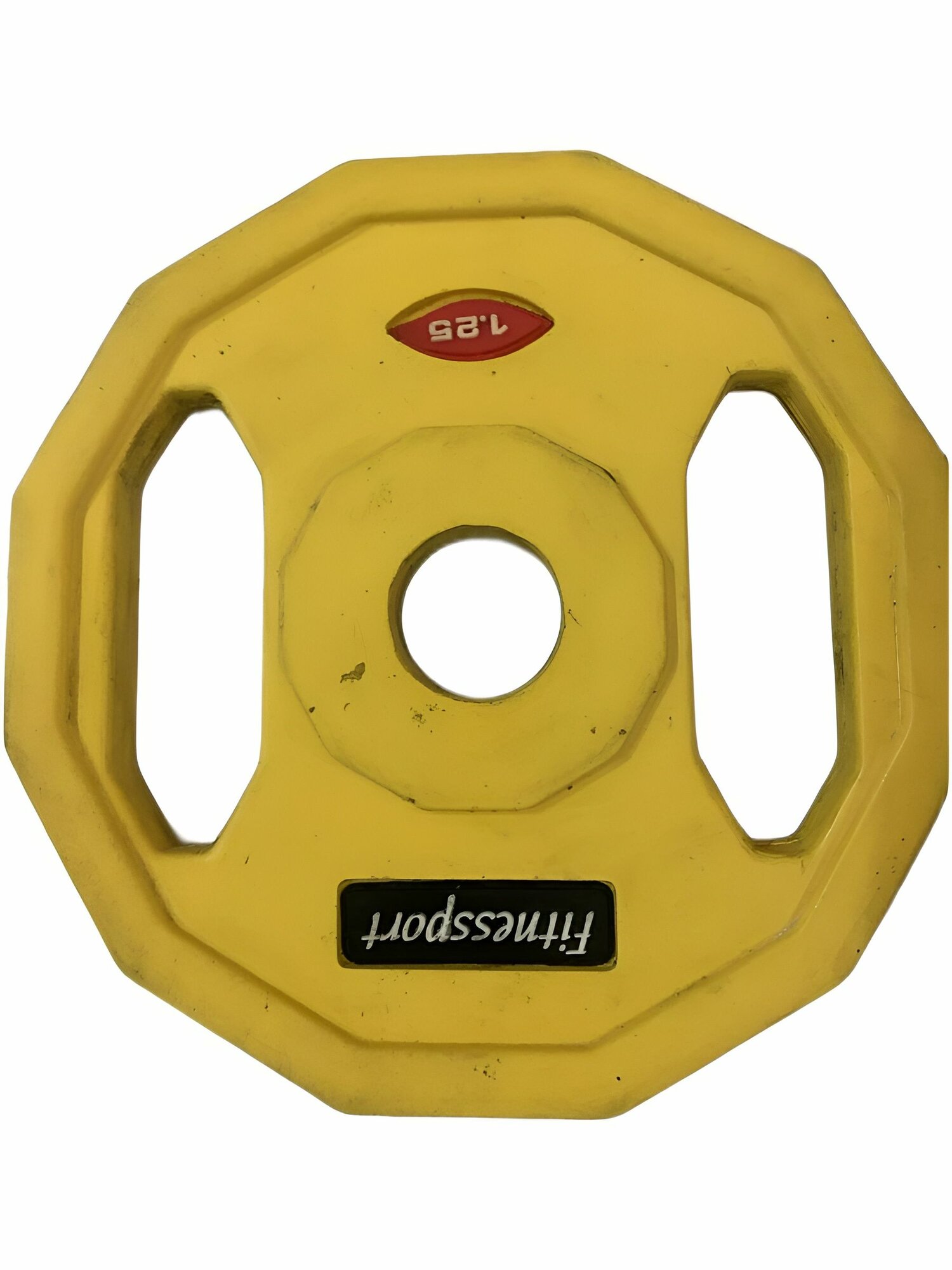 Диск для штанги Fitnessport d.31мм, 1,25кг , желтый