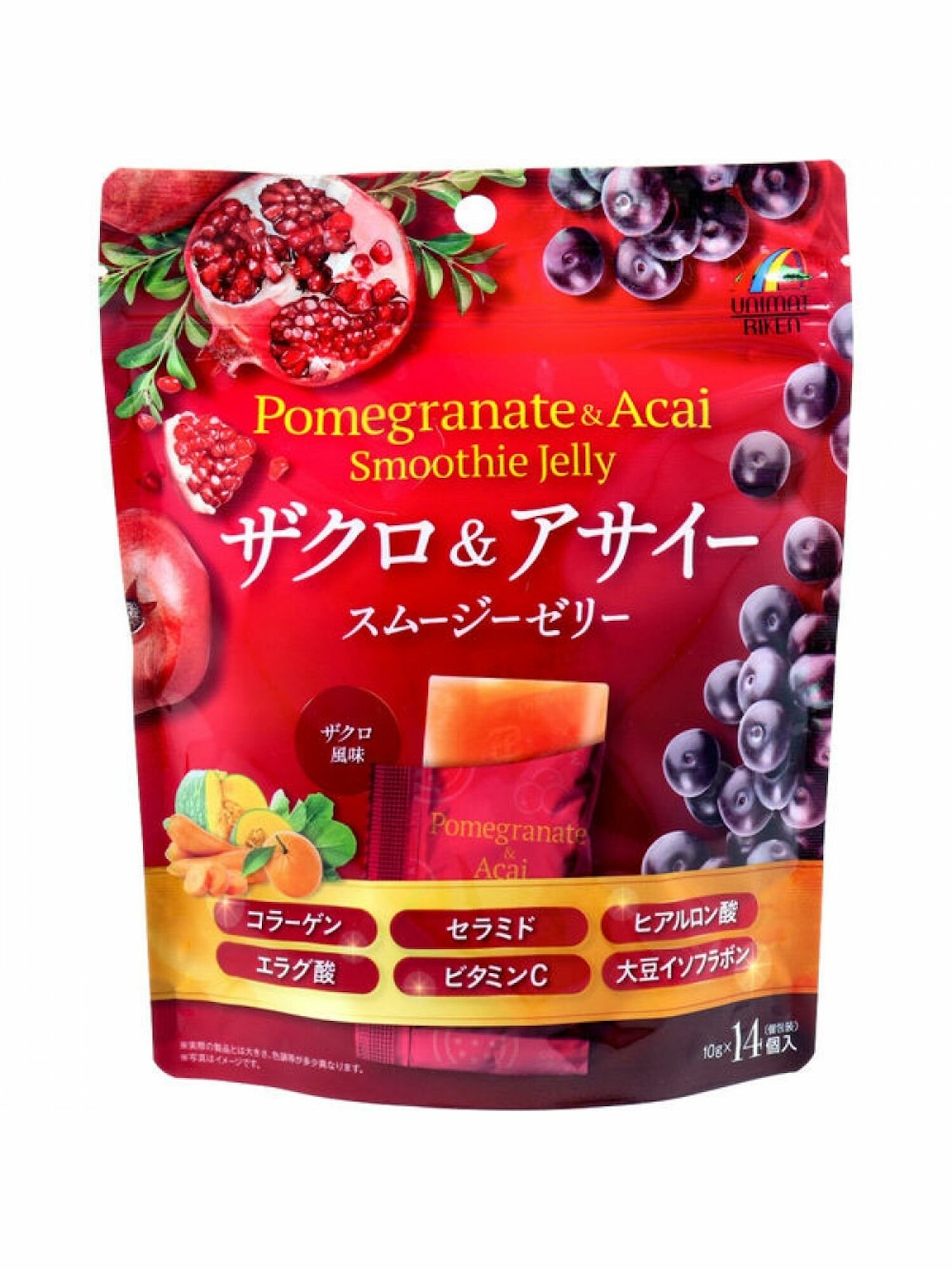 UNIMAT RIKEN Изофлавоны сои, Керамиды, пептиды Коллагена и Гиалуроновая кислота в желе