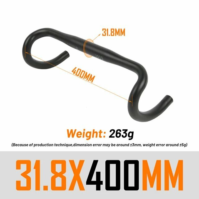 Руль велосипедный UNO CR13 31.8x400MM, оранжевый