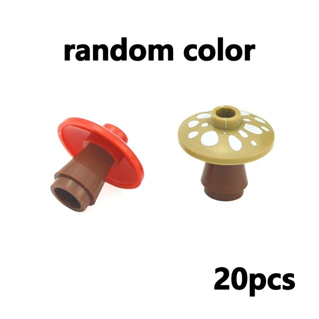 20шт пластиковые грибы для конструктора, цвет: Random Color