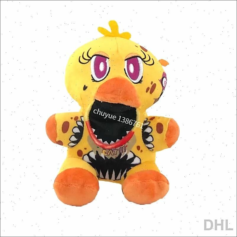 Мягкие игрушки Фредди, Бони, Фокси Лис, Чика, Лолбит из игры Пять ночей с Фредди, набор 5 персонажей для детей и коллекционеров