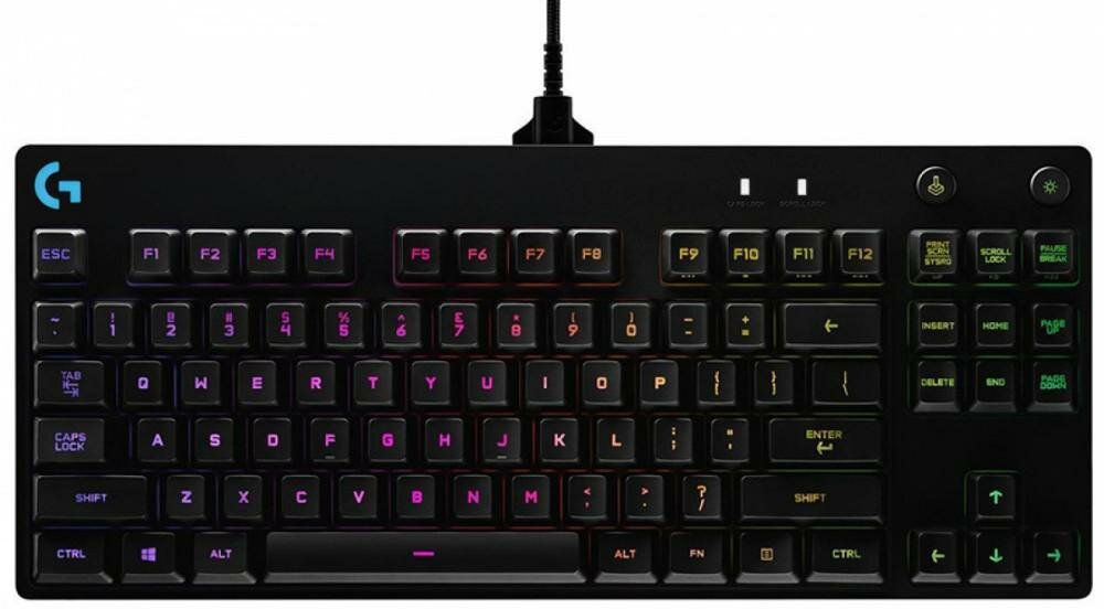 Клавиатура проводная механическая Logitech G PRO игровая черная механическая USB