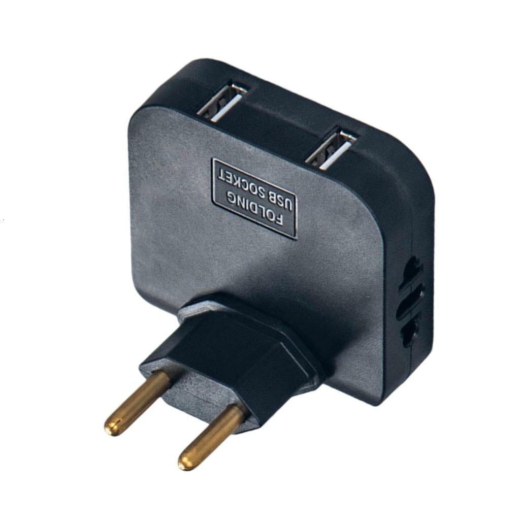 Розетка-расширитель EU с поворотным механизмом, Черный