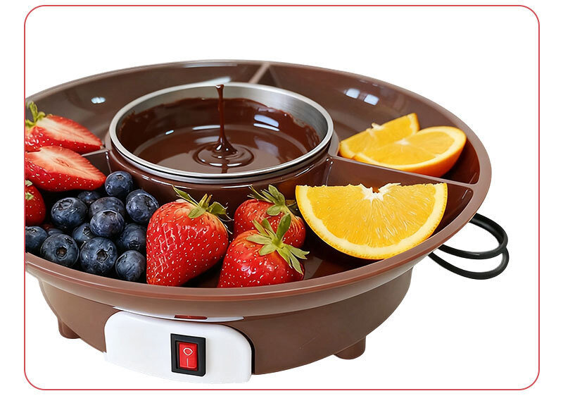 Трехслойный шоколадный фонтан, плавильная камера, шоколадный водопад, автоматическая машина для подачи горячего шоколада, миксер с поддоном для фруктов 1z