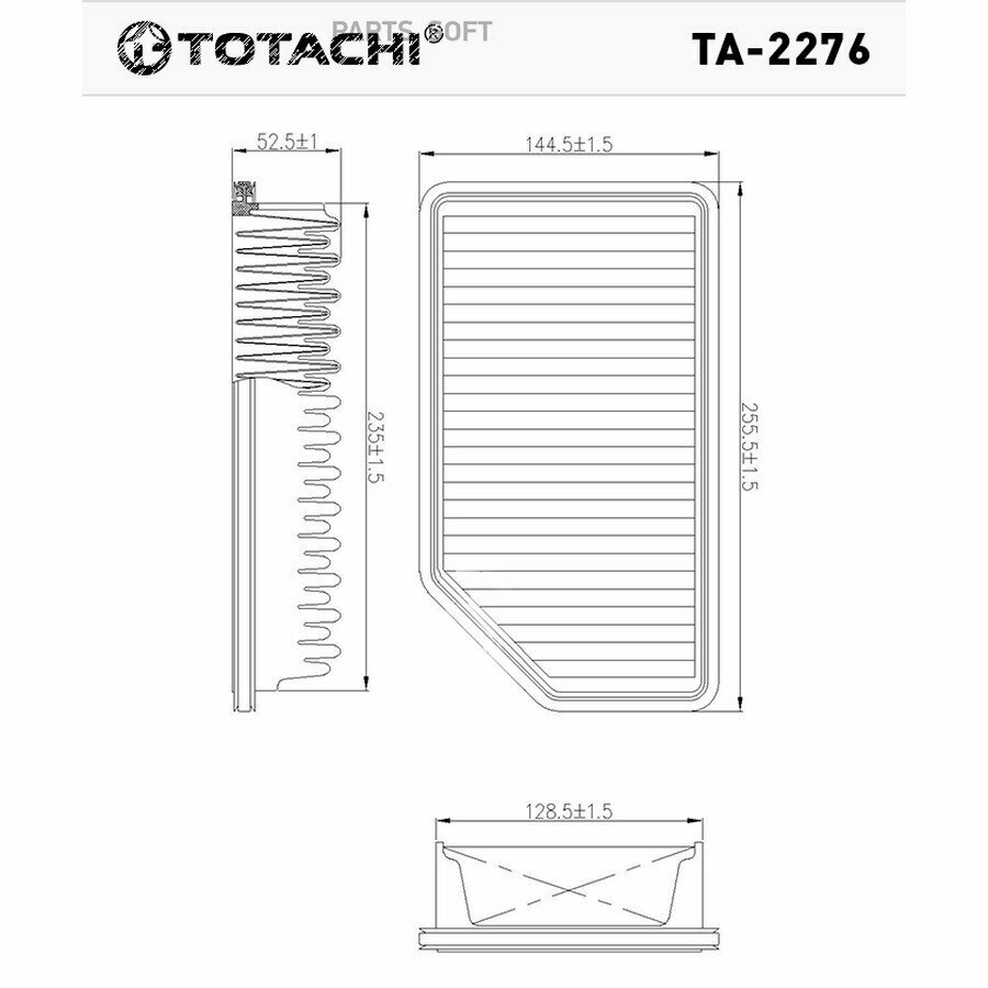 Фильтр воздушный TOTACHI TA-2276 | цена за 1 шт