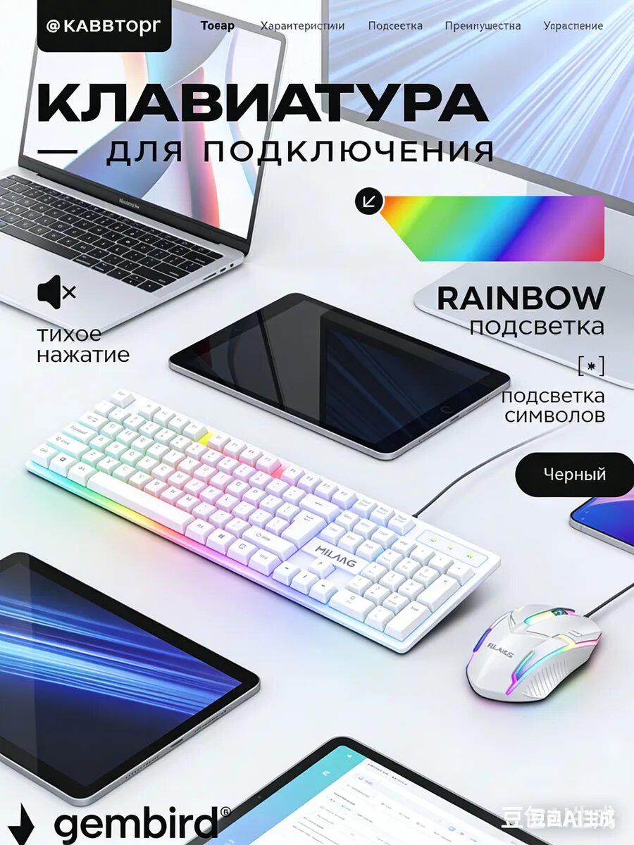 Клавиатура и мышь в наборе: комфортная работа и игры