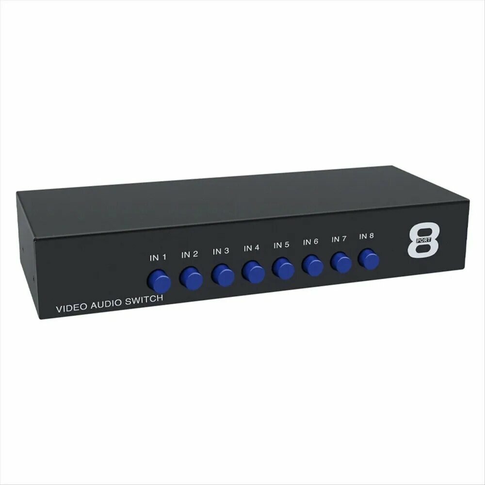 Портов AV RCA аудио-видео переключатель 8 входов один выход AV-сигнала RCA