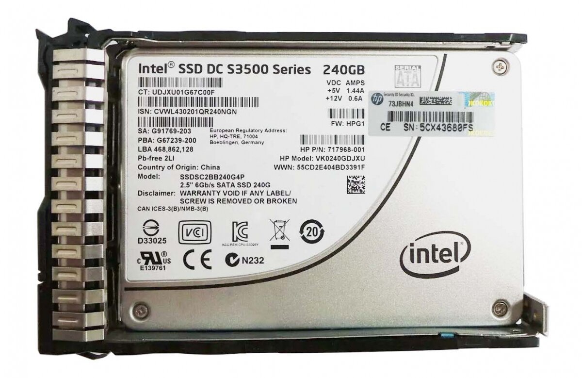 Жесткий диск HP 765014-001 240Gb SATAIII 2,5" SSD