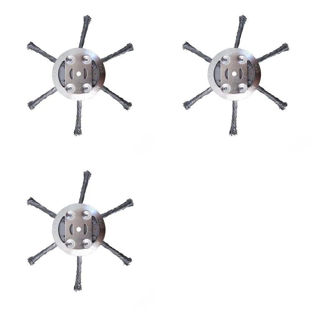 3 шт. 6-дюймовые стальные насадки для триммера для травы, 6-режущие лезвия для кустореза и сорняков для садовой газонокосилки