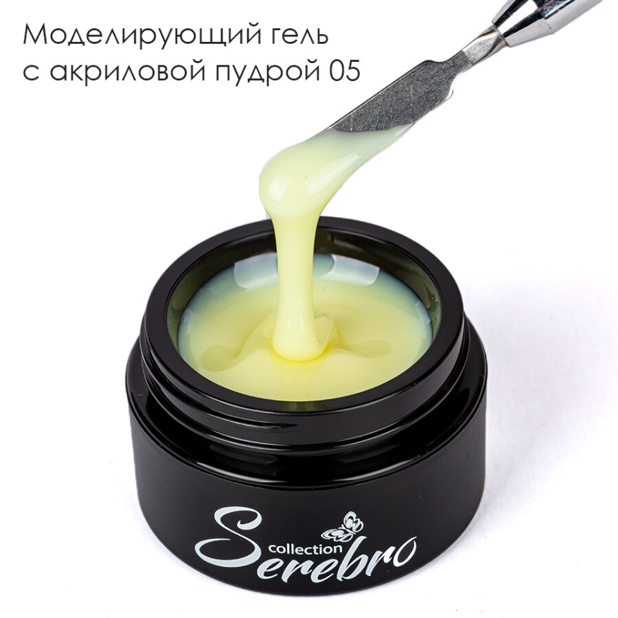 Serebro, Моделирующий гель с акриловой пудрой №05, 15 мл