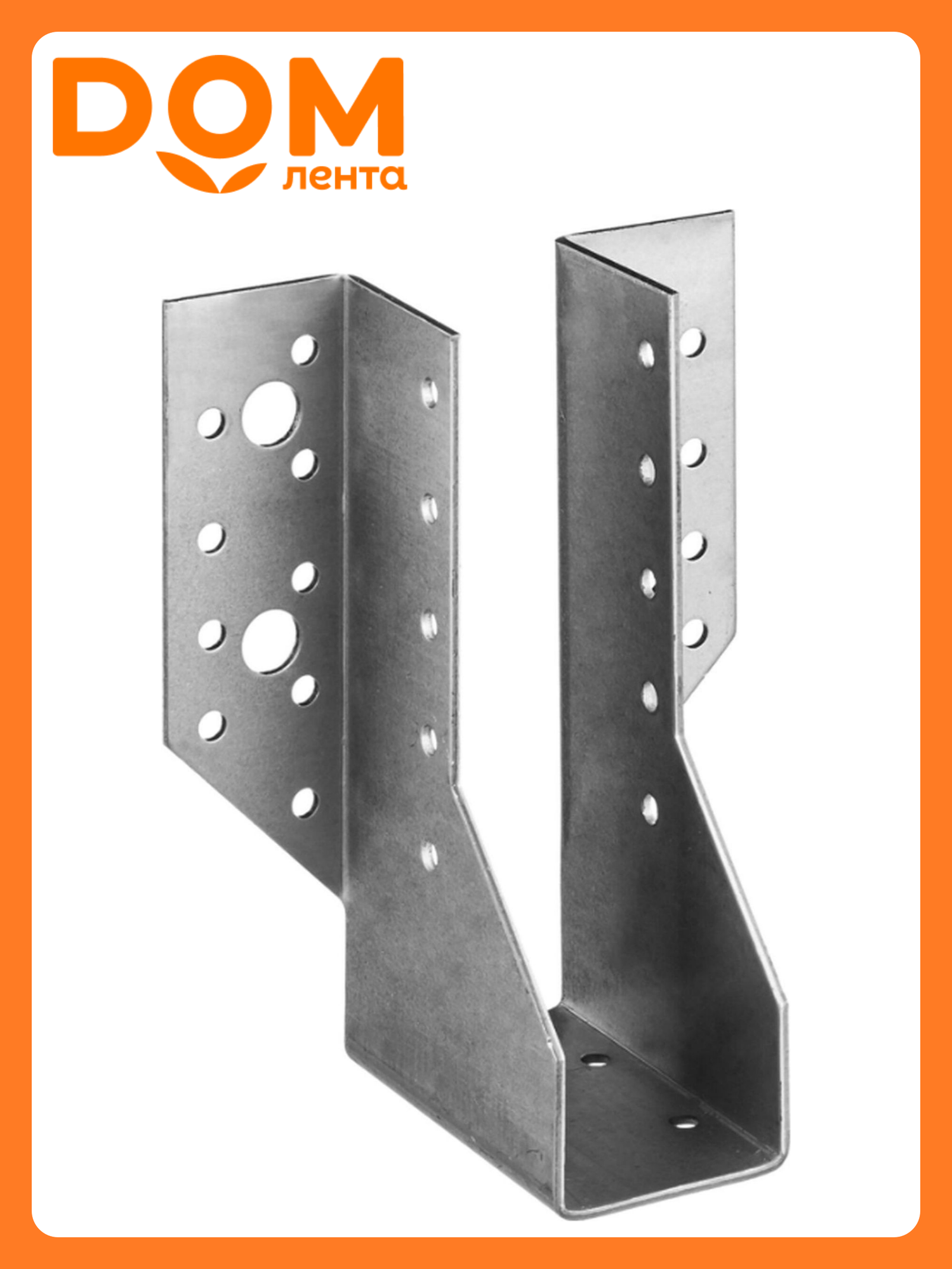 Опора бруса Tech-KREP, перфорированная, оцинкованная сталь, 90x52x50 мм