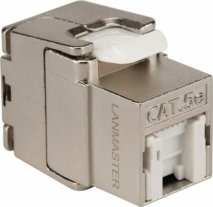 Модуль информационный Lanmaster Keystone, RJ45, категория 5E, серебристый (LAN-TK45S5E/180R)