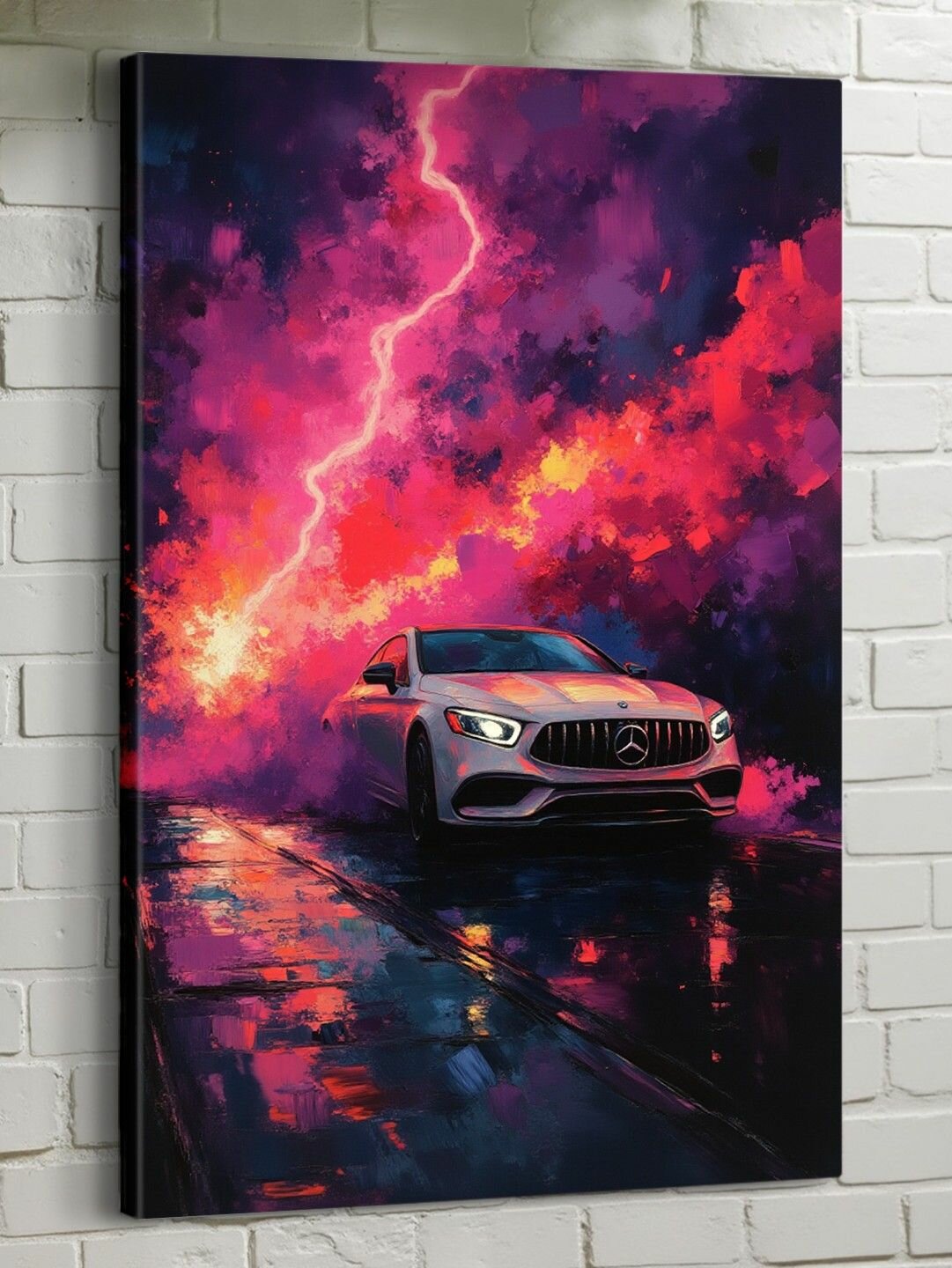 "Гром и драйв" - картина на холсте, 80x50 см.