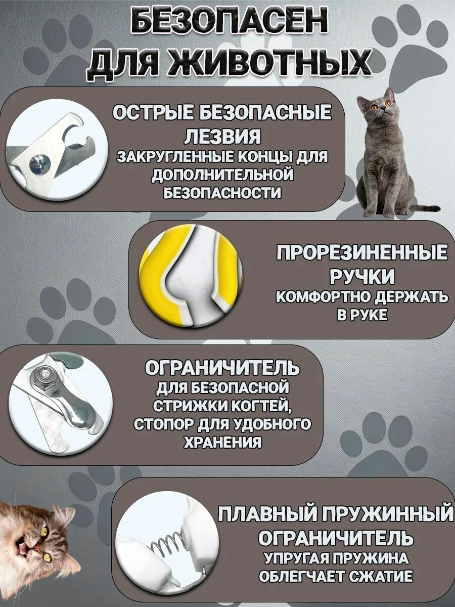 Когтерезка MaxBoom, для животных, металл/резина, острые лезвия, удобная ручка — фото 1