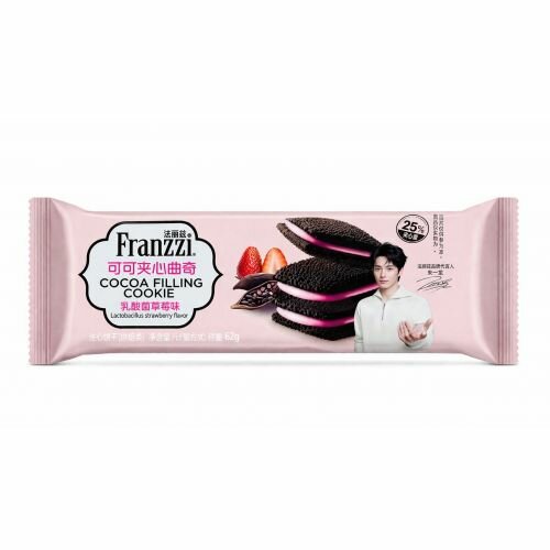 Franzzi Печенье со вкусом клубники в йогурте, 62 г