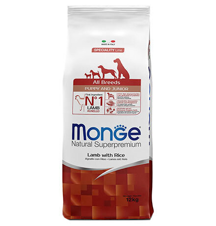 Monge Dog Speciality Puppy & Junior Lamb & Rice / Сухой корм Монж Спешиалити для Щенков всех пород Ягненок с рисом и картофелем фас. 12 кг