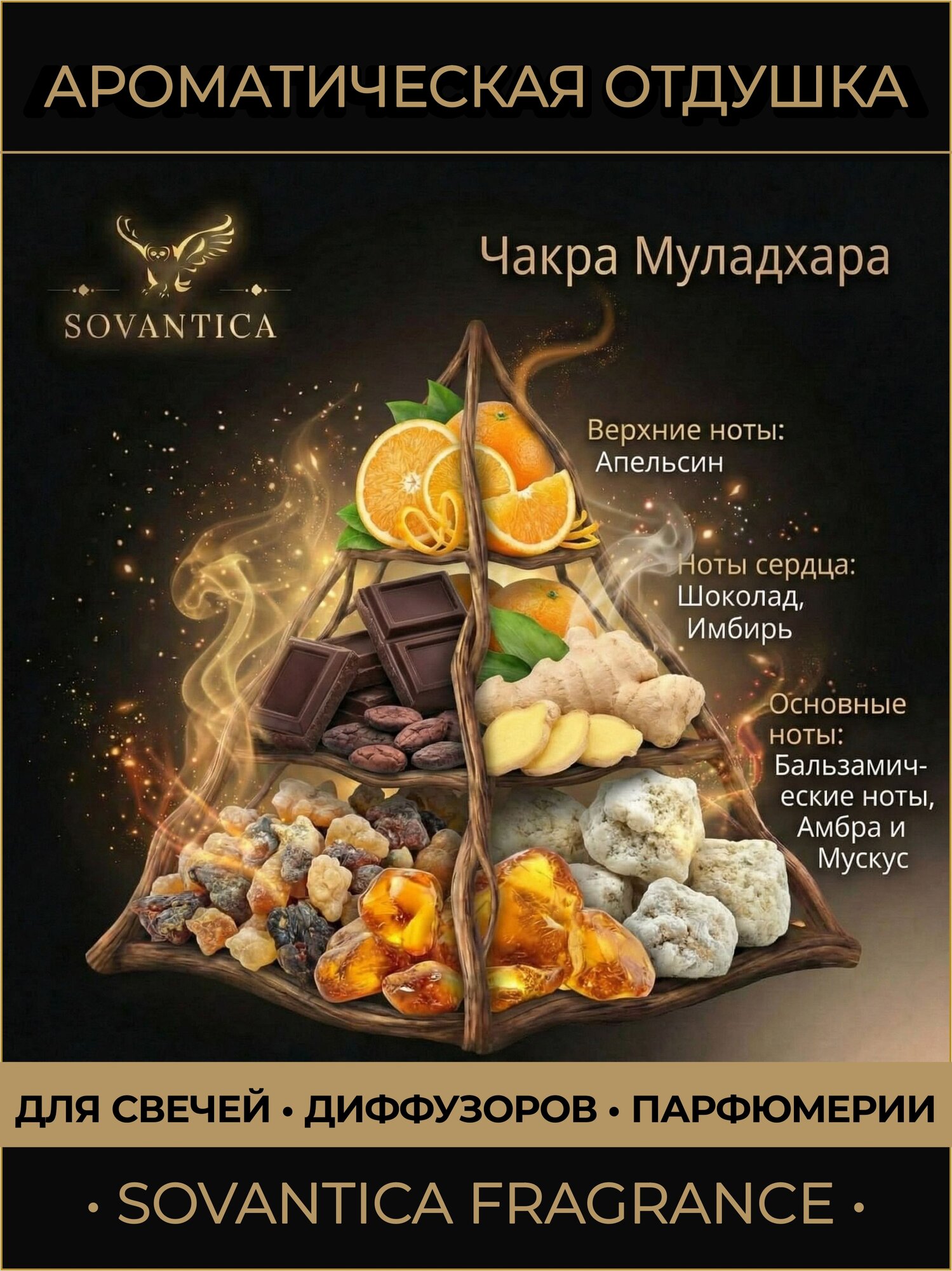 Ароматическая отдушка 10 г Чакра 1 корневая Муладхара, Sovantica