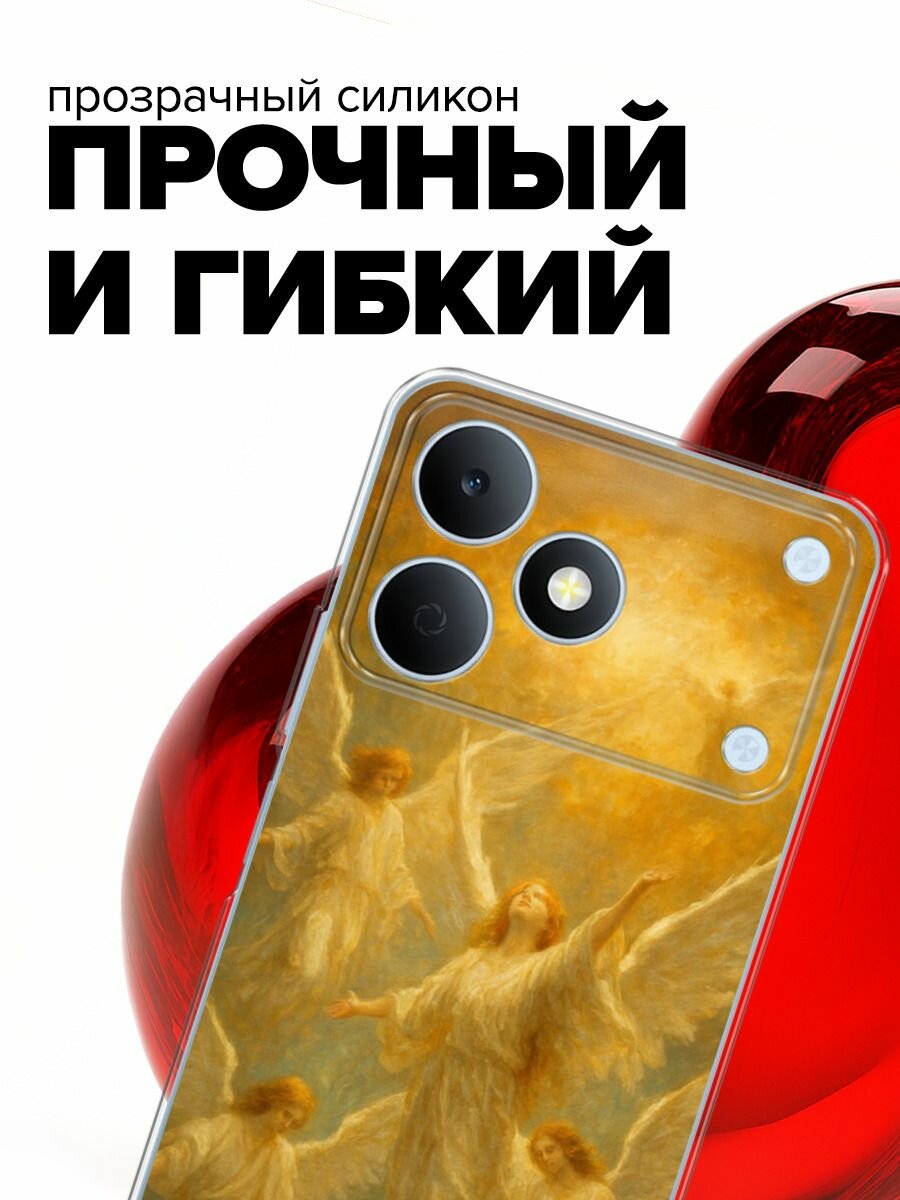 Чехол на Realme Note 80 / Реалми Нот 80 с принтом Ангелы в облаках — фото 1