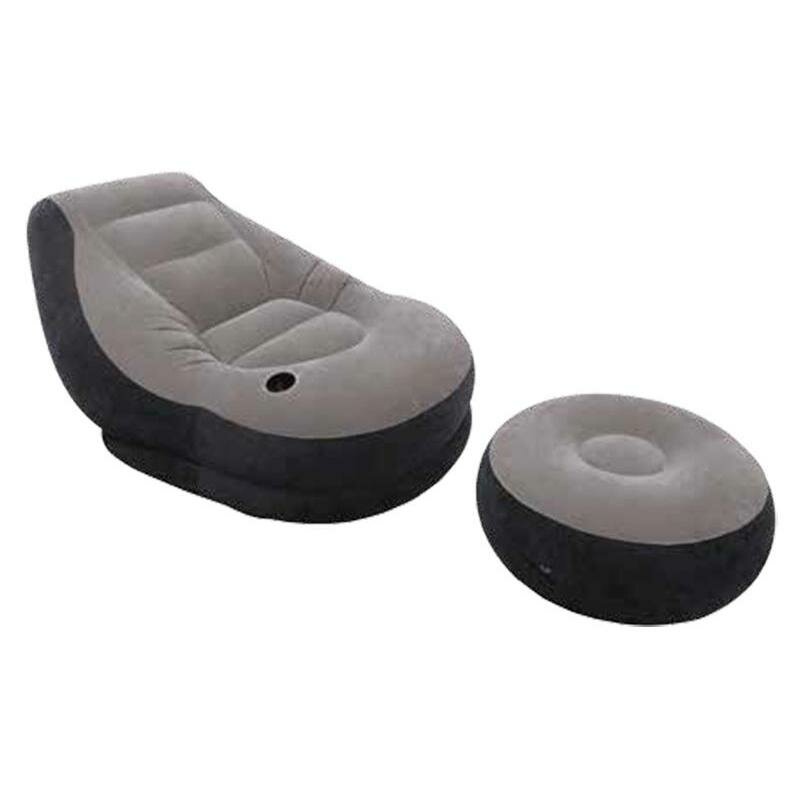 Кресло надувное Intex 102х137х79см "Ultra Lounge" с пуфиком