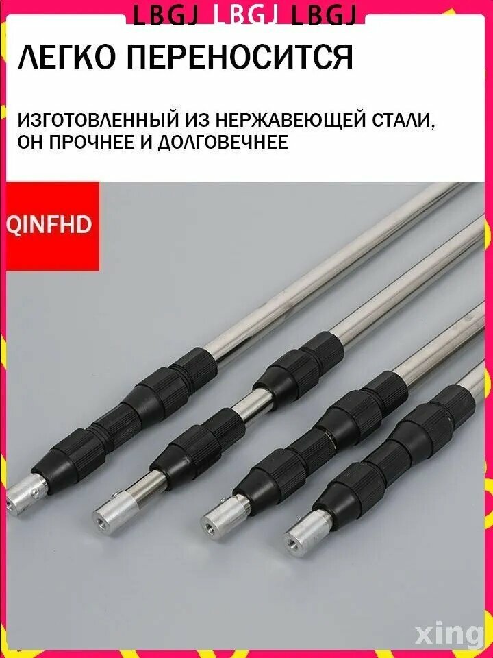Выдвижной каркас премиум для палатки и тента, выполненный из серебристой нержавеющей стали, предлагается в бестселлер размере 3 метра
