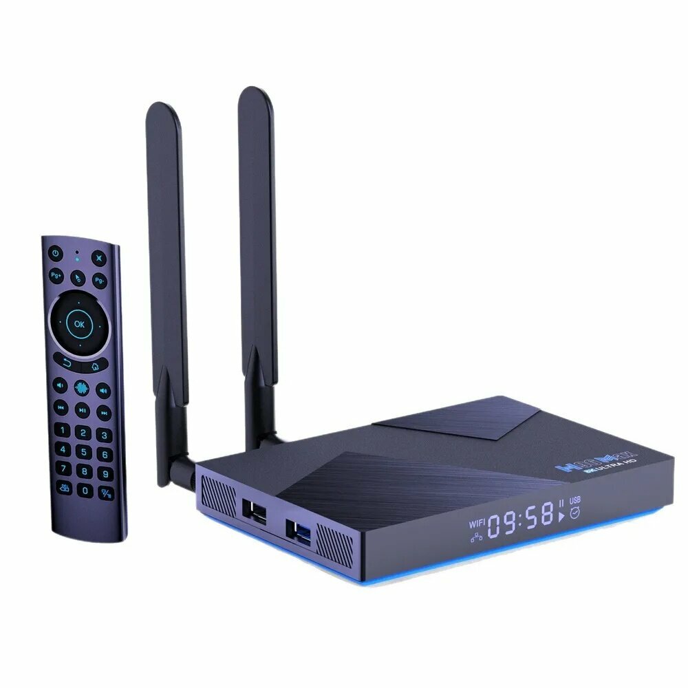 Караоке-система 8K Ultra HD приставка для телевизора H96 Max V58,8GB+64GB ATV Box Quad-Core WiFi6 2.4G/5.8Ghz BT5.0