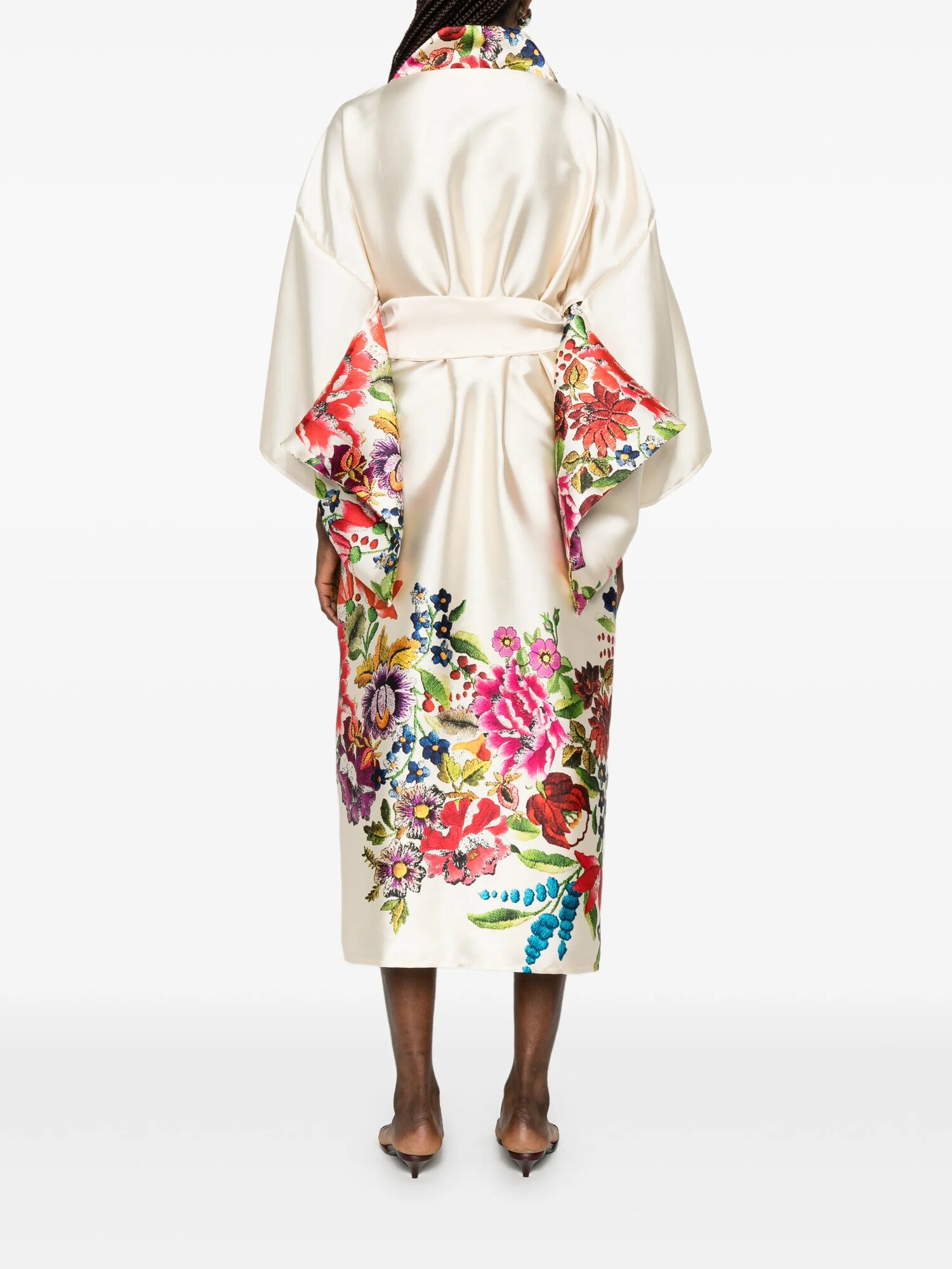 Накидка DOLCI FOLLIE Floral silk kimono, размер OneSize — фото 1