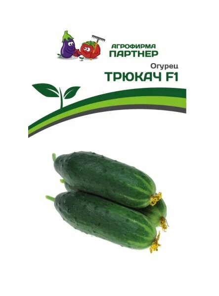 Семена огурца партнер раннеспелый партенокарпический гибрид, Трюкач F1, для балконов, 5 шт