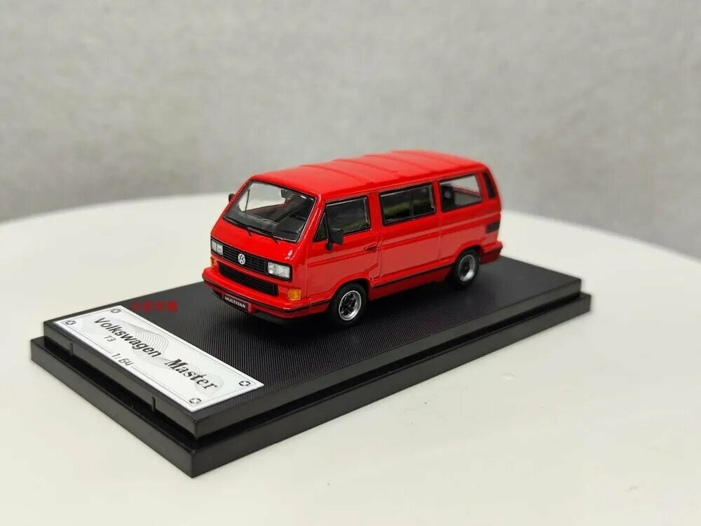 Master 1:64 Volkswagen T3 Multivan 1985 Porsche B32 Collaborative Edition Alloy Car Model Модель коллекции автомобилей для взрослых, детские игрушки