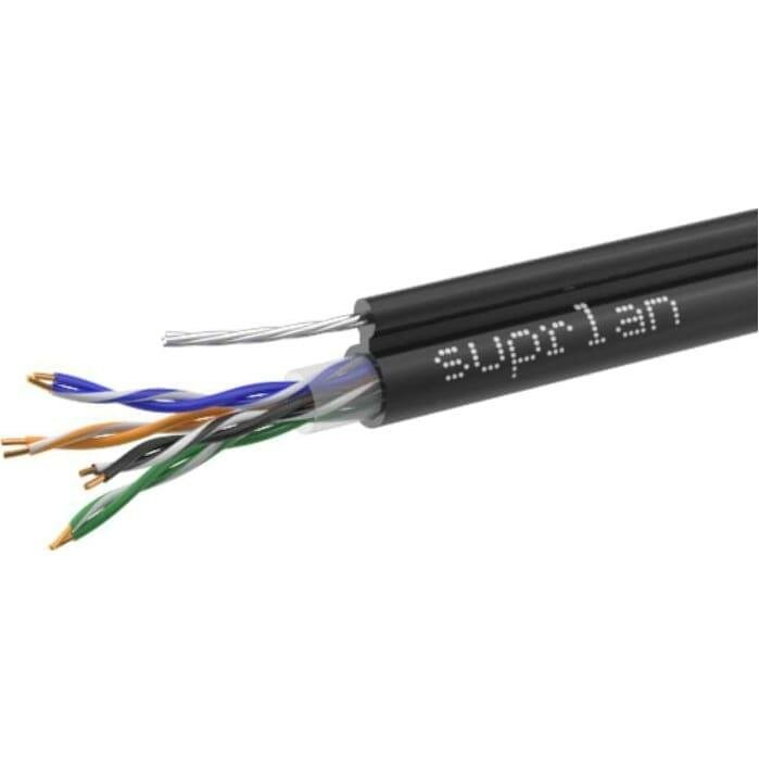 SUPRLAN Кабель Premium UTP Cat.5e 4x2x0,51 Cu PE Outdoor T-FG8 (трос) 305м 01-0308-1
