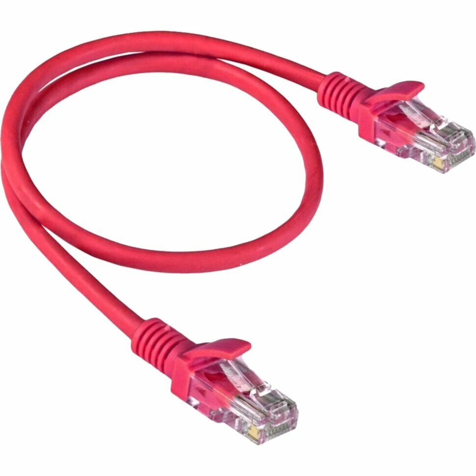 Патч-корд ExeGate UTP-RJ45-RJ45-C6-0,5M-RD, cat.6, 0,5м, крас 
