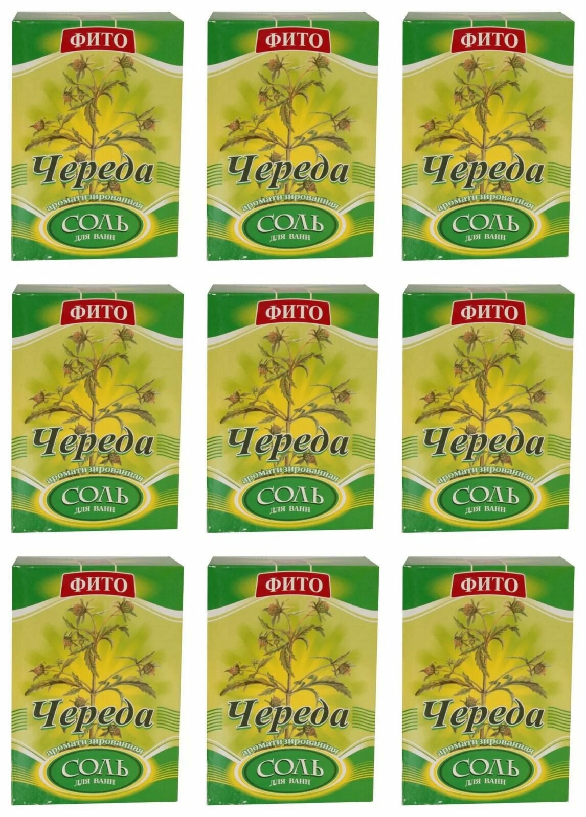 Соль для ванны Череда, 400 г, 9 шт