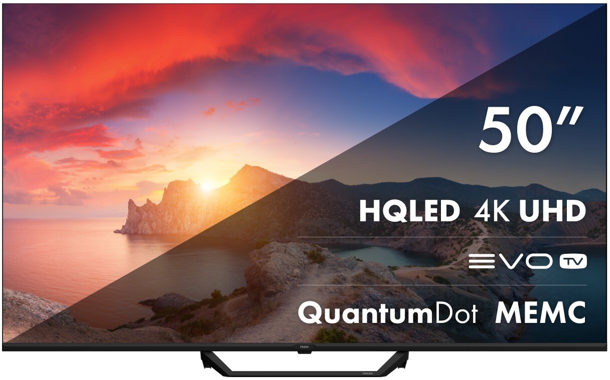 Телевизор QLED Haier 50" Smart TV S2 Pro Smart Frameless черный/4K Ultra HD/DVB-T/60Hz/DVB-T2/DVB-C/